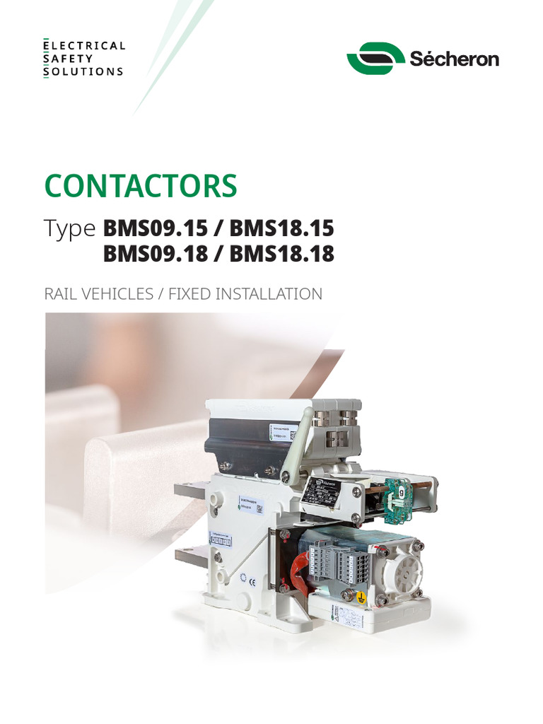 SG202454BEN A15 Brochure Contactors BMS.15 BMS.18 09.23 | PDF | Direct Current | Alternating Current