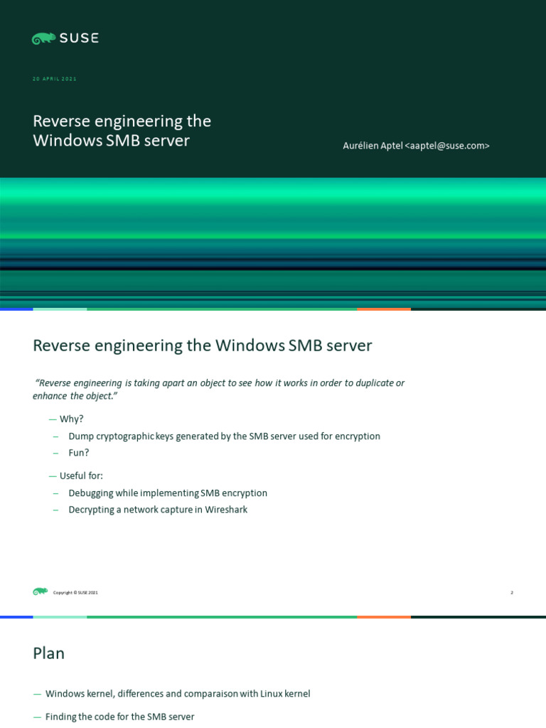 Reverse Engineering Windows SMB Server | PDF | Computer Programming ...