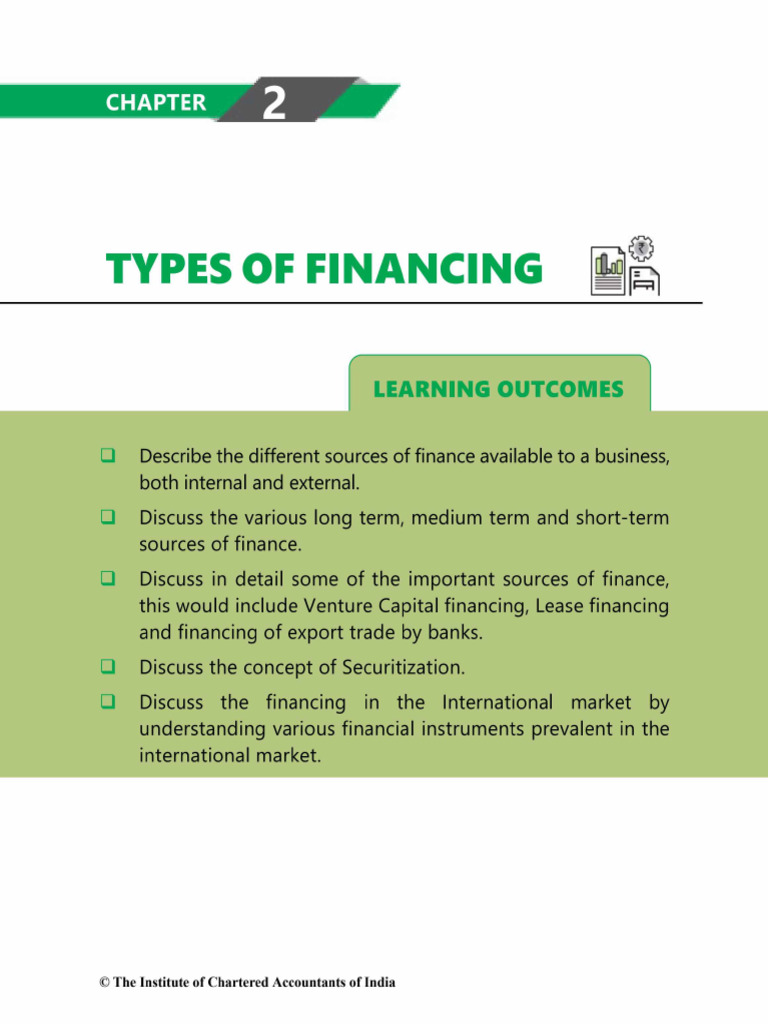 Chapt 2 - Types of Financing | PDF