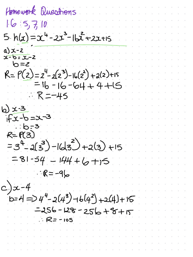 Factor Theorem and Intro To Quadratics | PDF