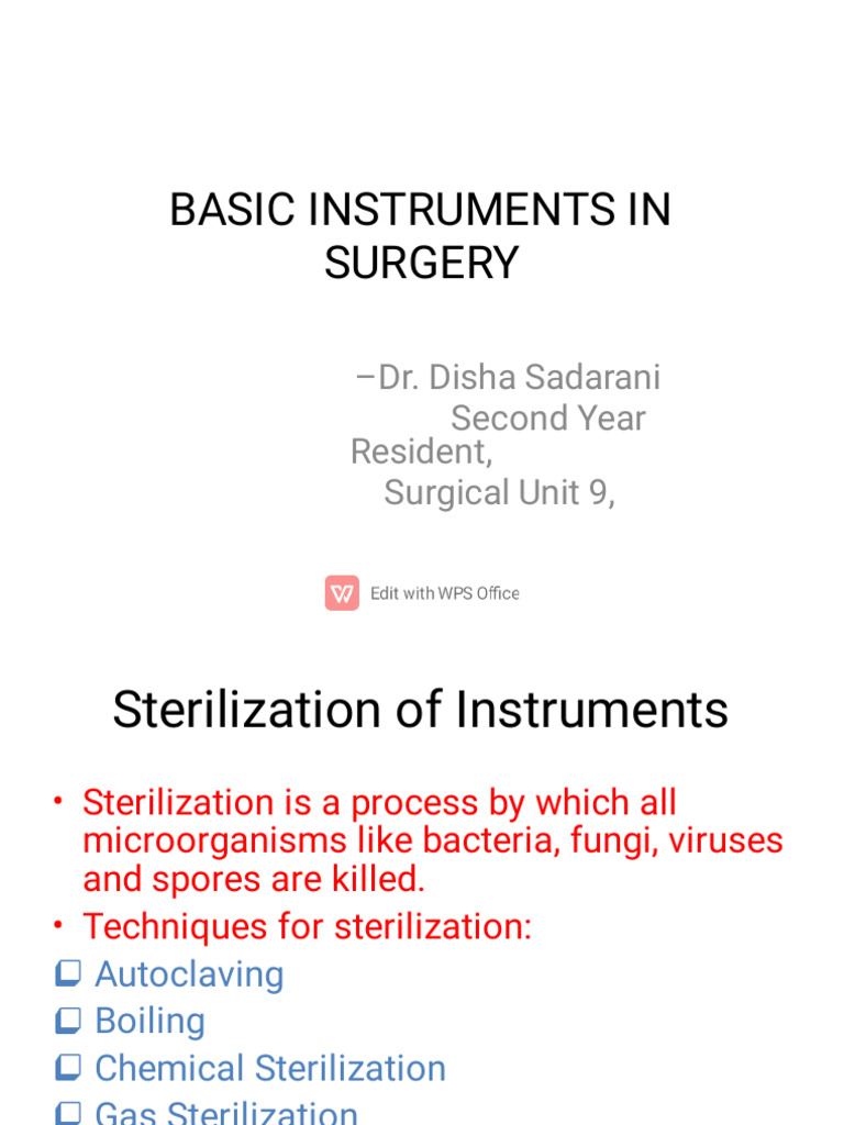 Basic Instruments in Surgery-1 | PDF