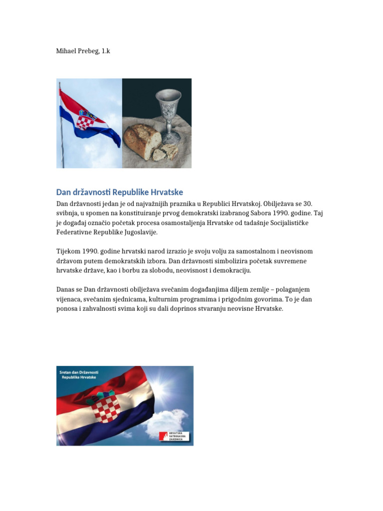 Dan Drzavnosti Slikom | PDF