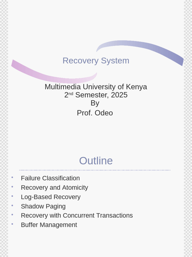 ICS 2400 TPS Database Recovery 2025 | PDF | Computer Data Storage ...