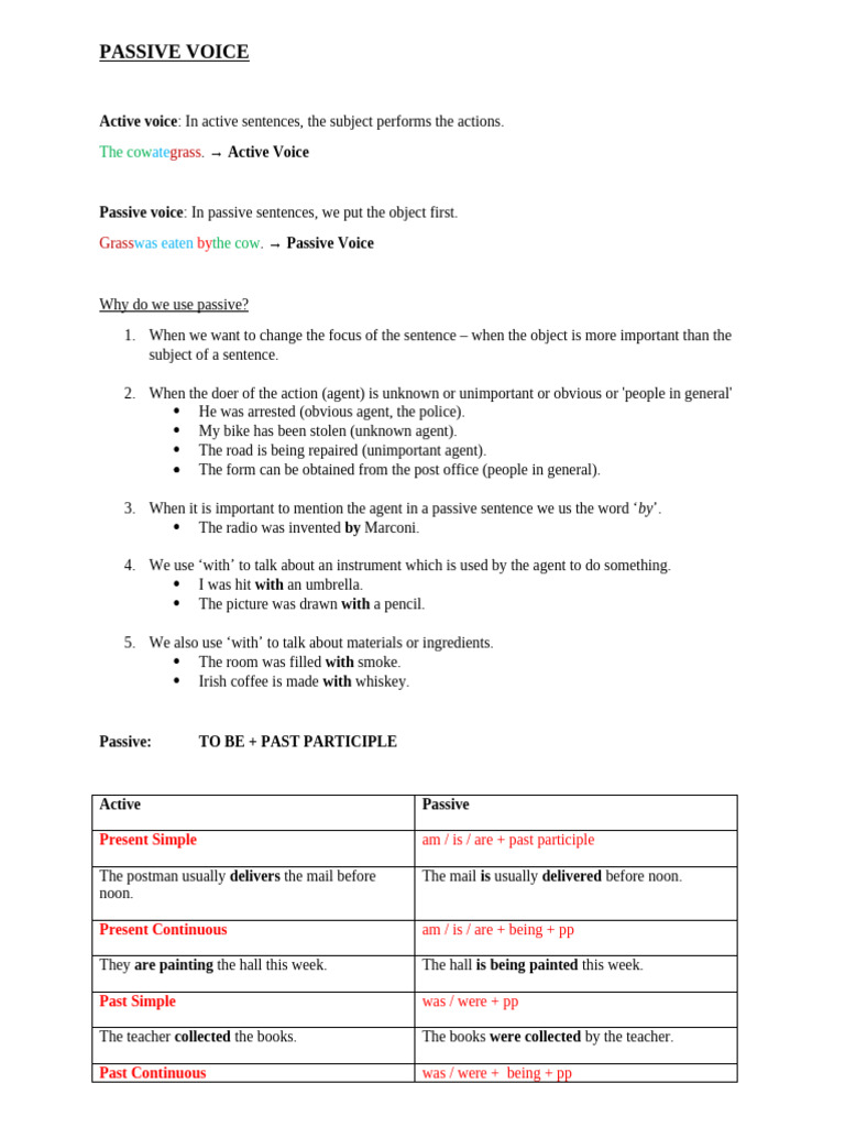 Passive Voice Explanation | PDF | Linguistic Typology | Linguistics