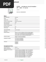 Acti9 NG125L Circuit Breaker Specs | PDF | Electric Power | Electronics