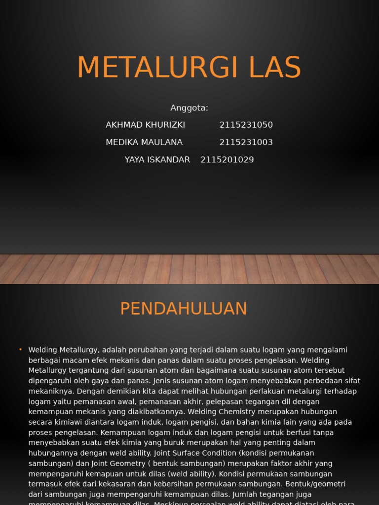 Metalurgi Las | PDF