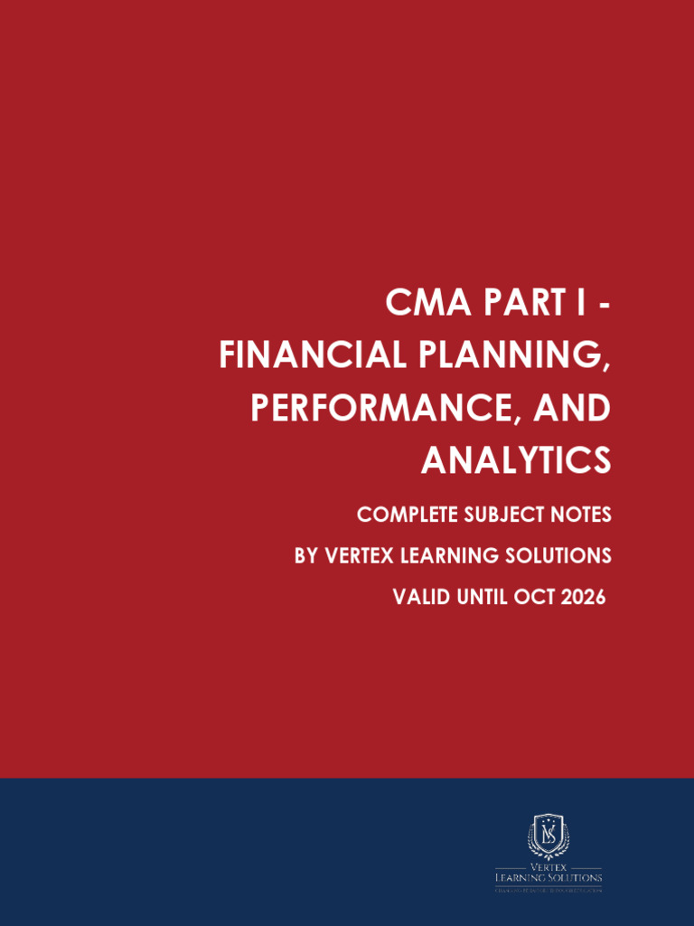 CMA Part I Financial Planning Notes | PDF | Internal Control ...