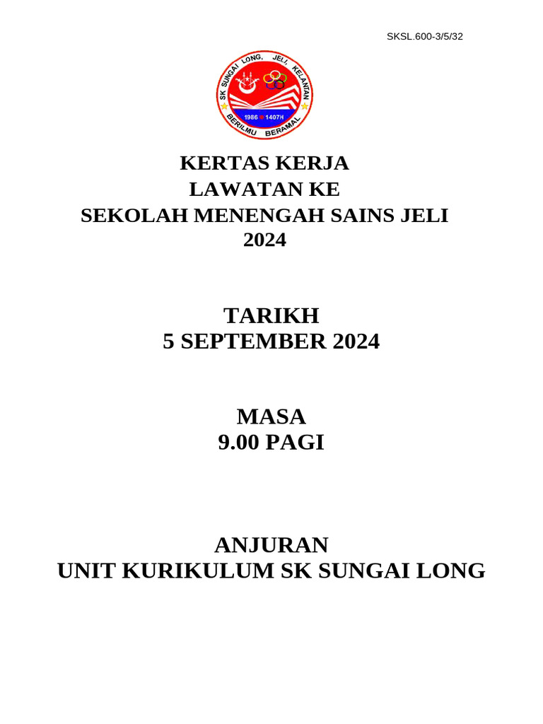 Kertas Kerja LAWATAN JESS | PDF