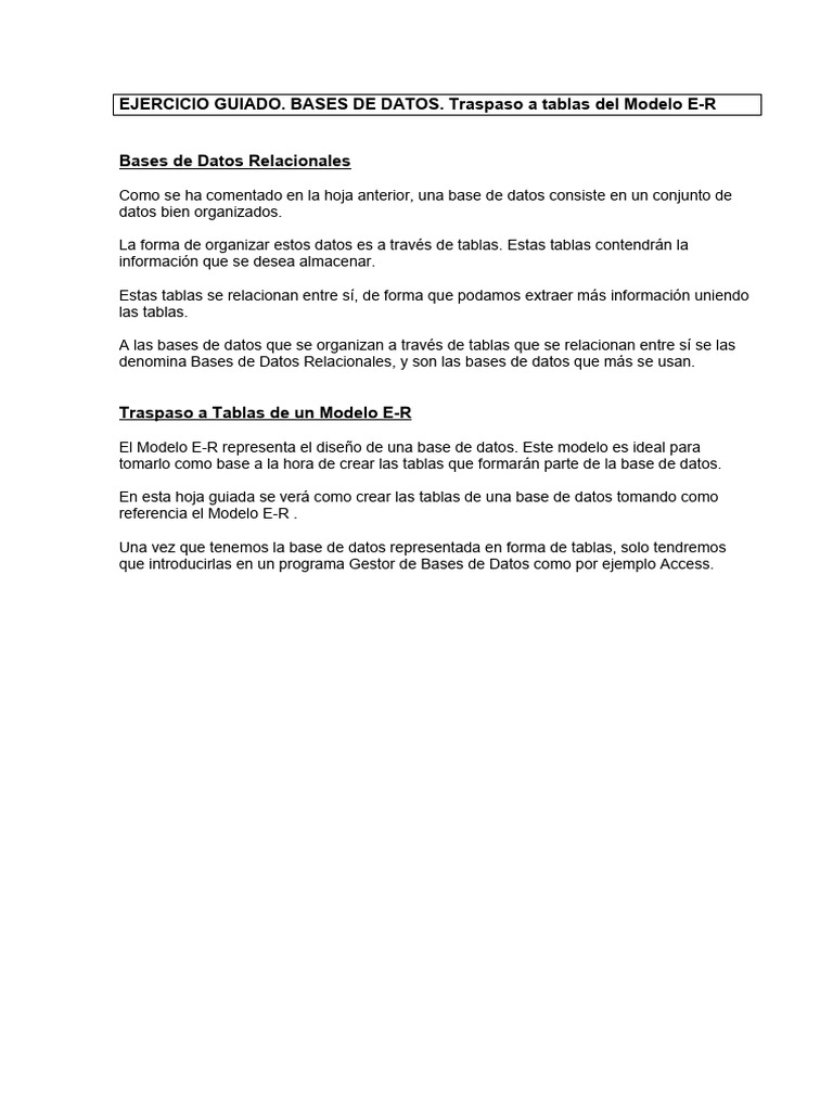 39 Bases de Datos Traspaso Tablas | PDF | Bases de datos | Base de ...
