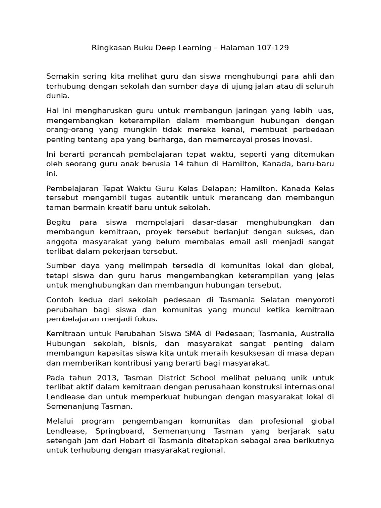 Ringkasan Buku Deep Learning 107-129 | PDF