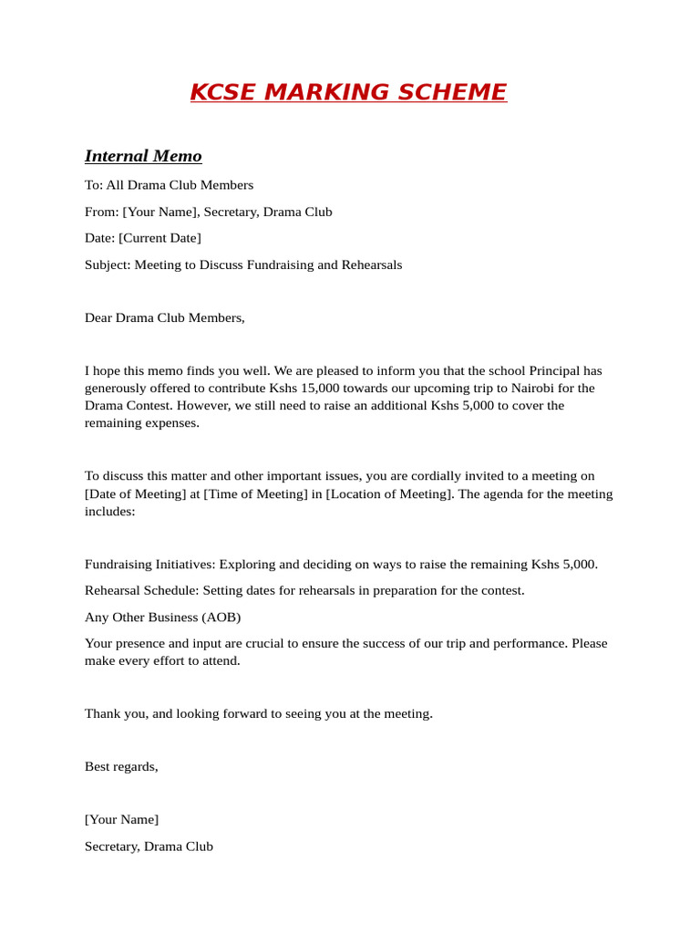 English Pp1 Marking Scheme | PDF