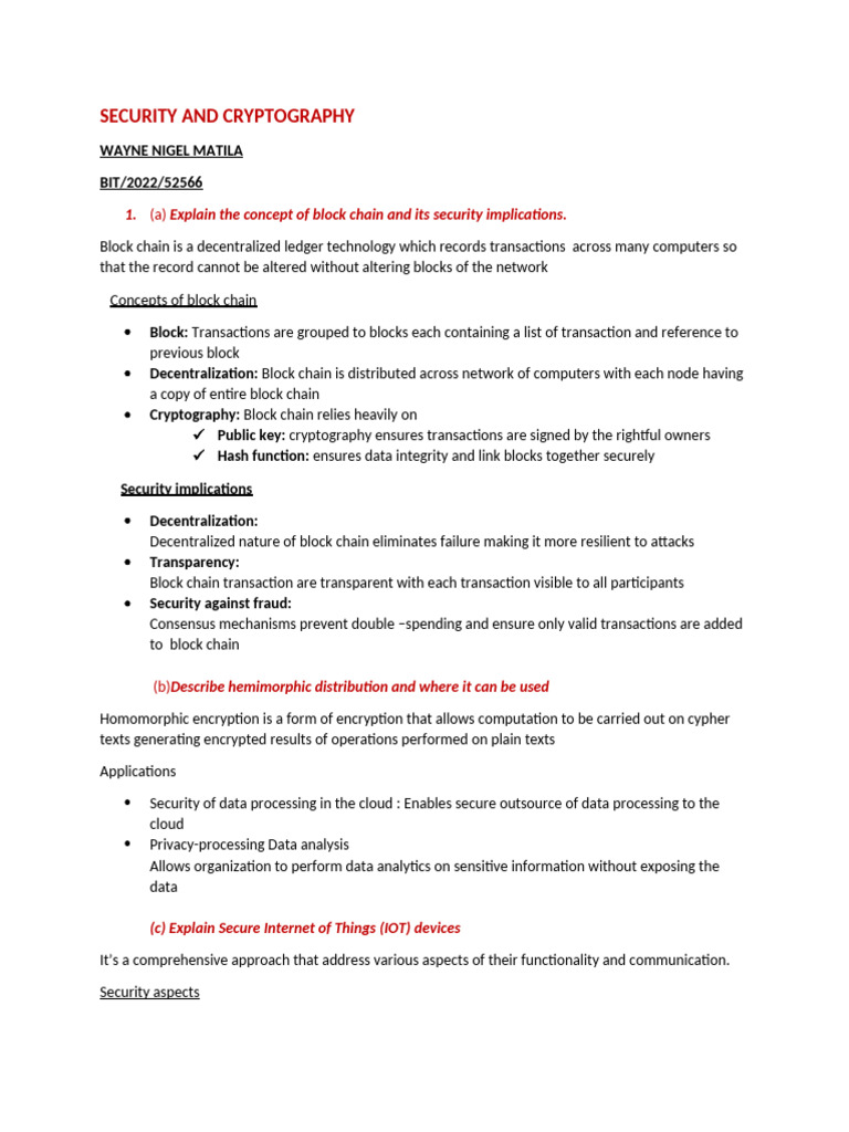 Security Cryptography Cat1 | PDF | Information Security | Encryption