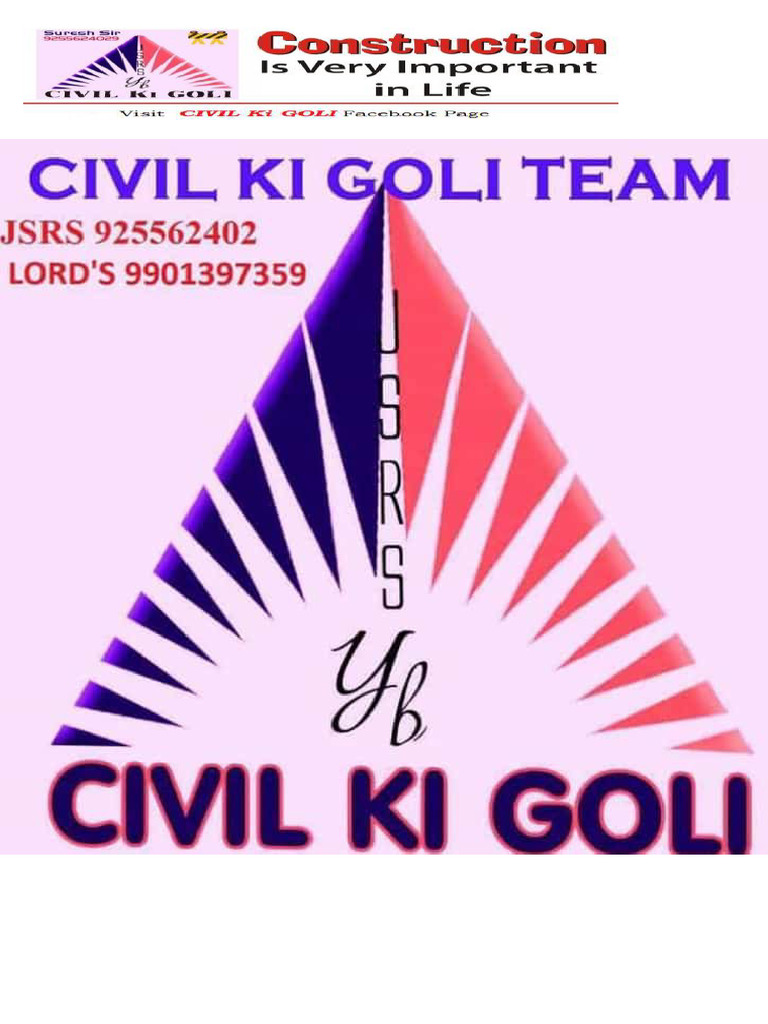 Steel Formula Chart (CIVIL Ki Goli) | PDF