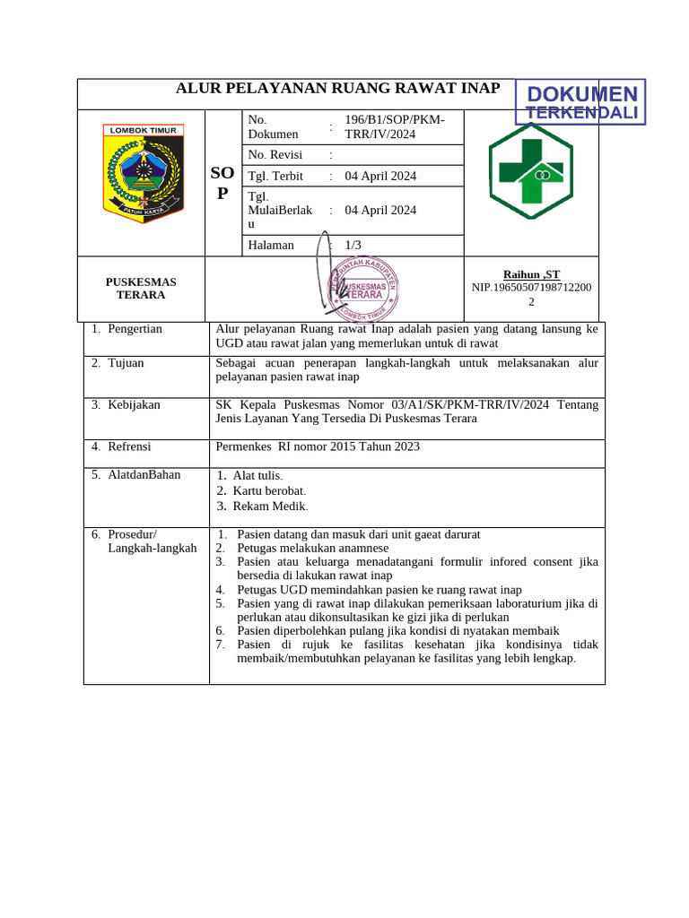 Sop Alur Pelayanan RRI | PDF