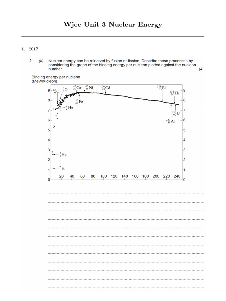 Wjec Phy NuclearEnergy | PDF