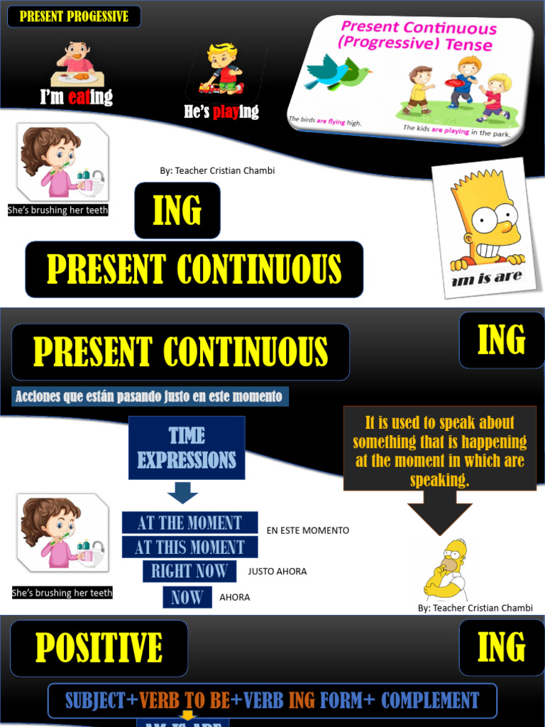 Present Continuous Complete | PDF | Language Families | Linguistics
