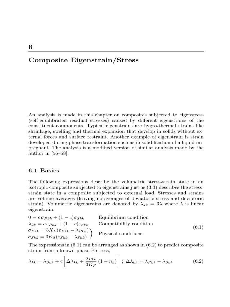 Ch6 Composite Eigen Stress Strain | PDF | Stress (Mechanics) | Classical Mechanics