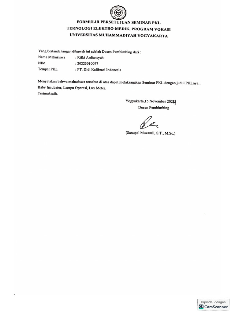 Form Persetujuan | PDF