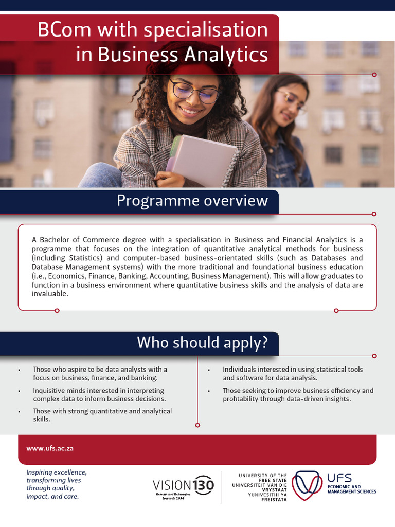 EMS BCom With Specialisation in Business Analytics ELECTRONIC Reabetswe ...