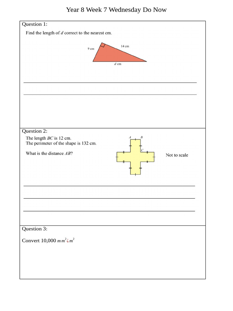 Year 8 Week 7 Wednesday Do NOW | PDF