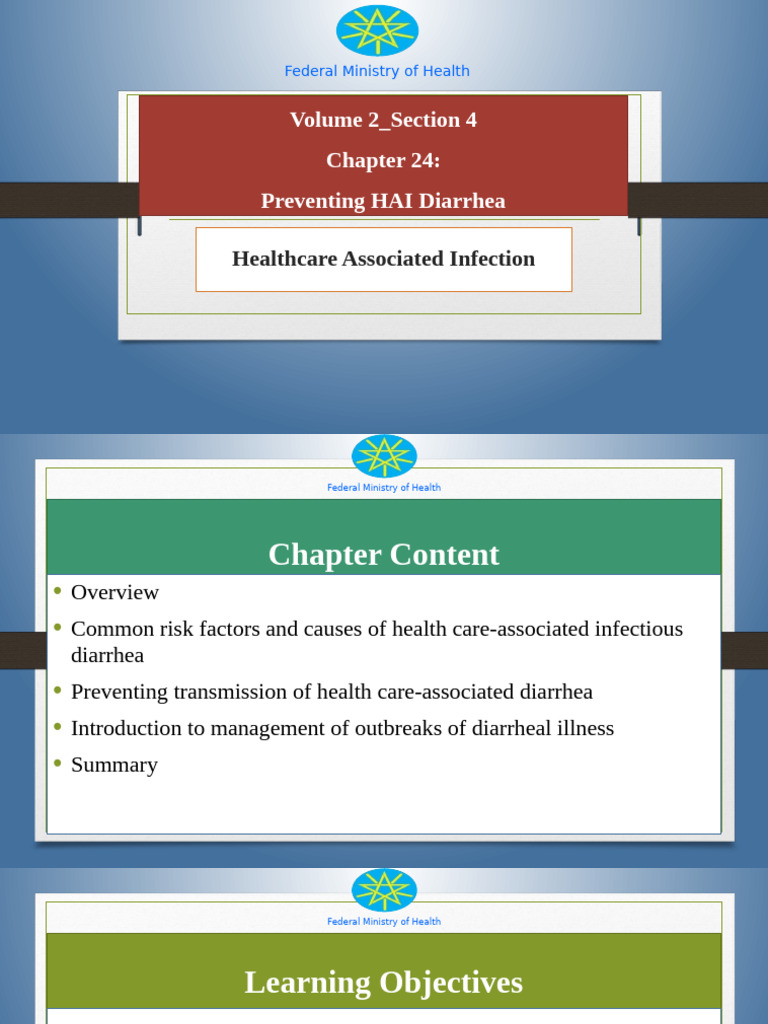 Vol 2 - Section 2 - Chpater 5 - Preventing HAI Diharrea | PDF ...