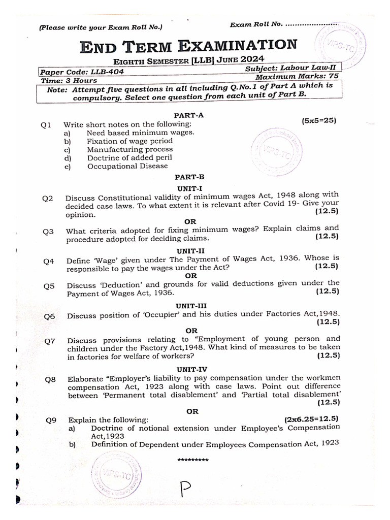 Code 406 Labour Law II | PDF