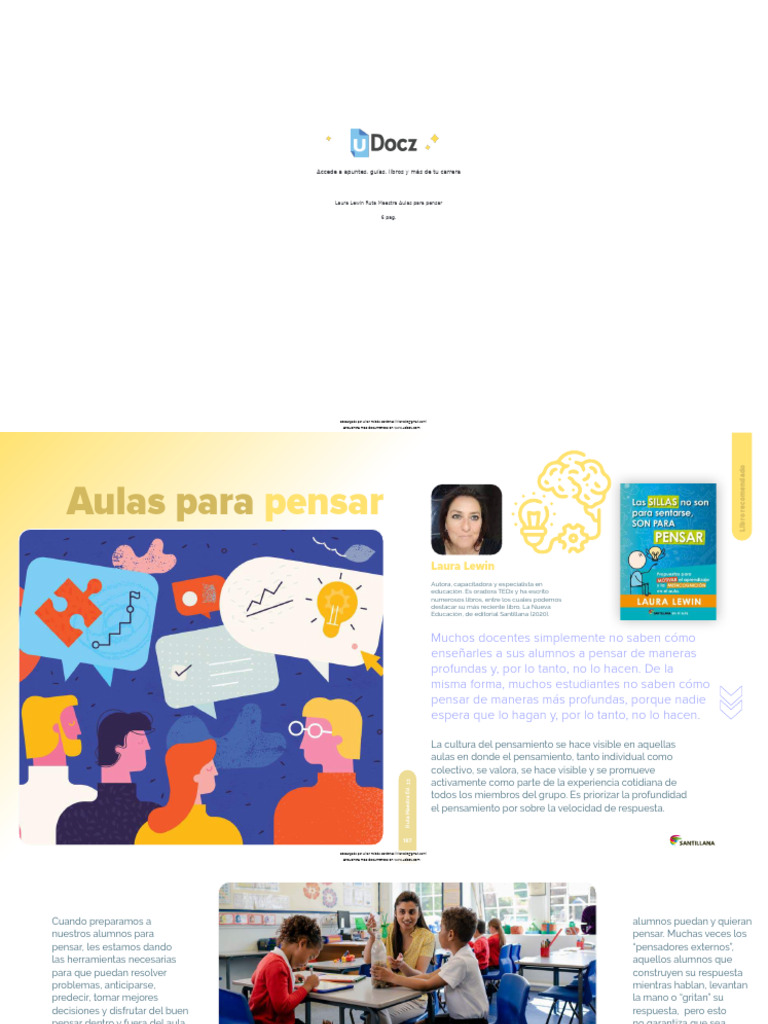 Apunte Ruta Maestra Laura Lewin UDOCS | PDF | Pensamiento | Enseñando