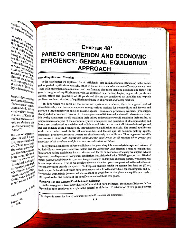 3.2 Notion of Pareto Optimality & Economic Efficiency - Pareto ...