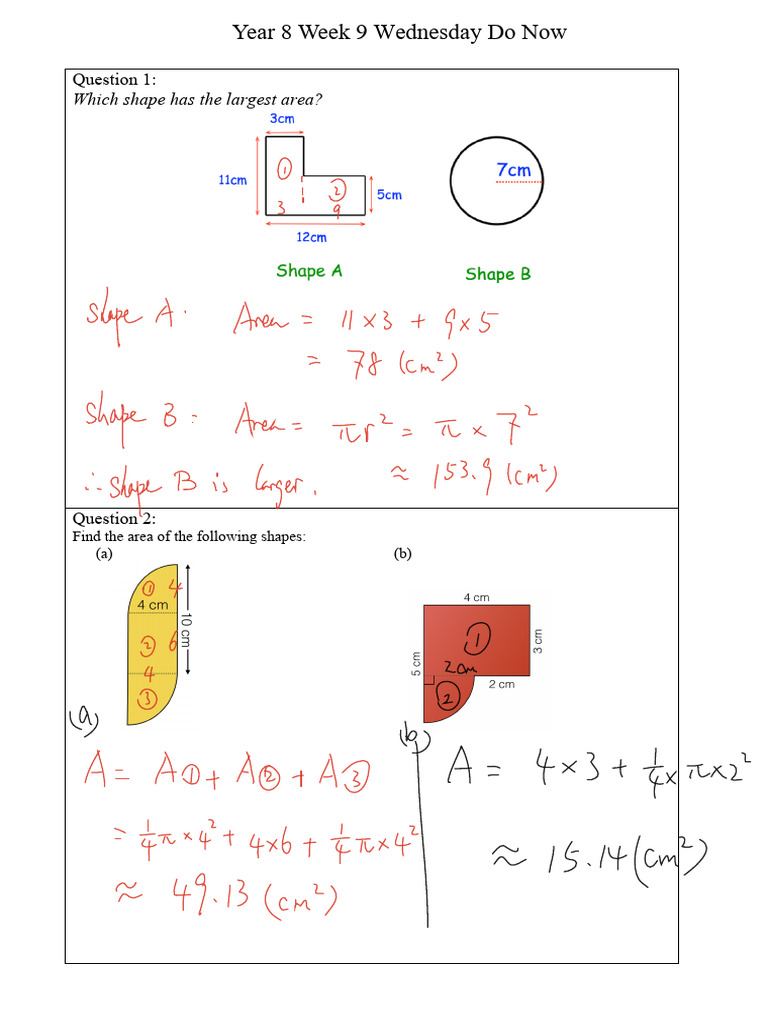 Year 8 Week 9 Wednesday Do NOW (8.11) | PDF