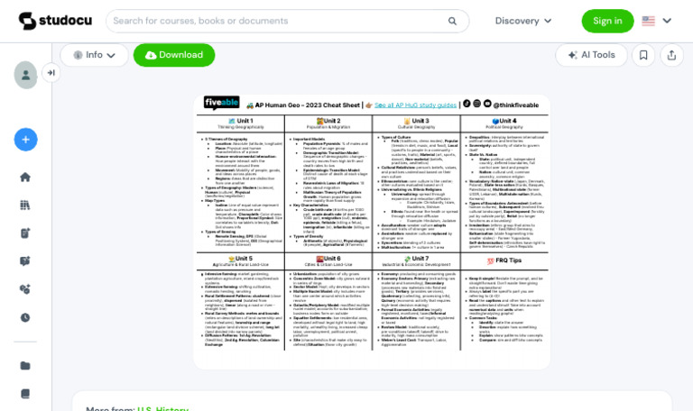 APHG Review Sheet - Â AP Human Geo 2023 Cheat Sheet See All AP HuG ...