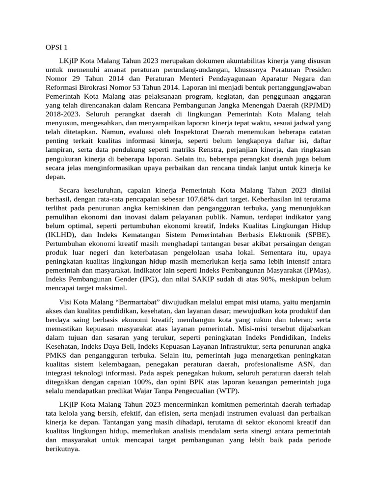 Analisis LKJIP | PDF