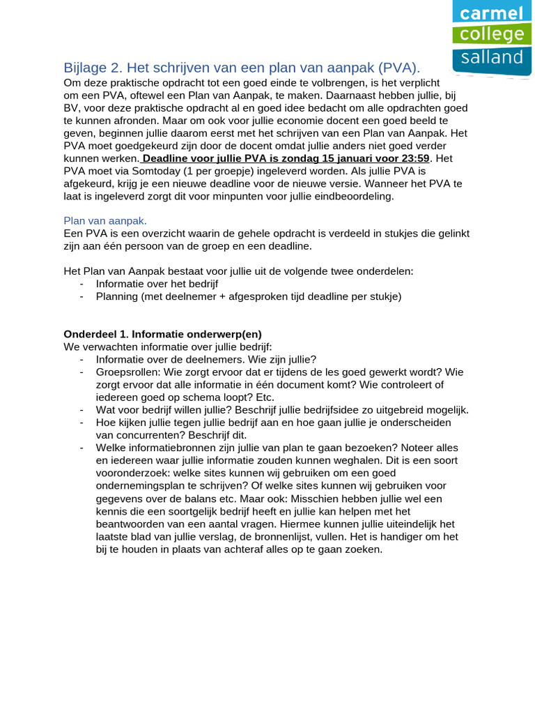 Bijlage 2. Het Schrijven Van Een PVA | PDF