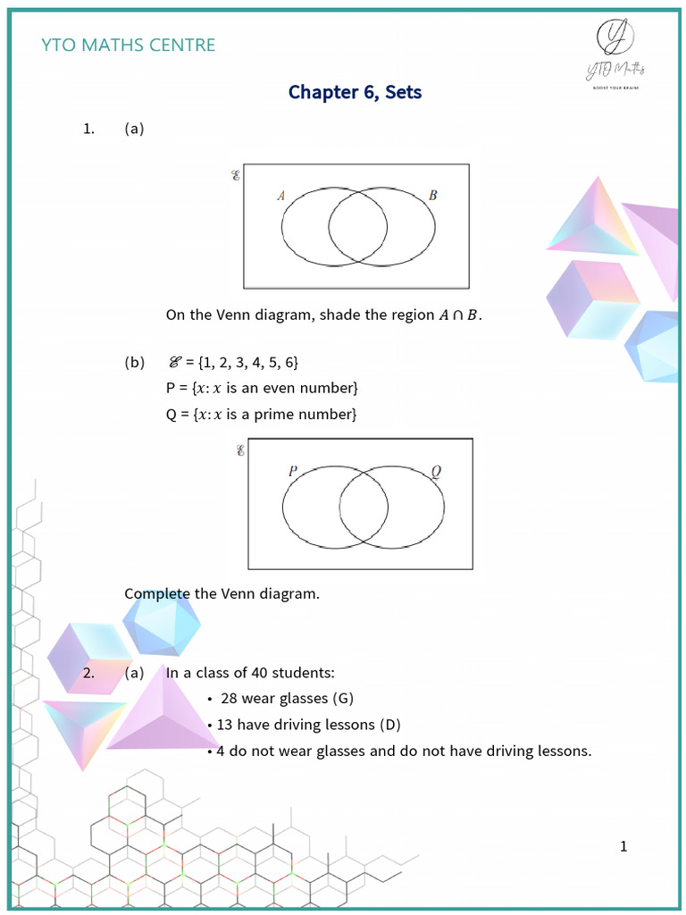 Chapter 6, Sets Paper Questions | PDF | Number Theory | Mathematics