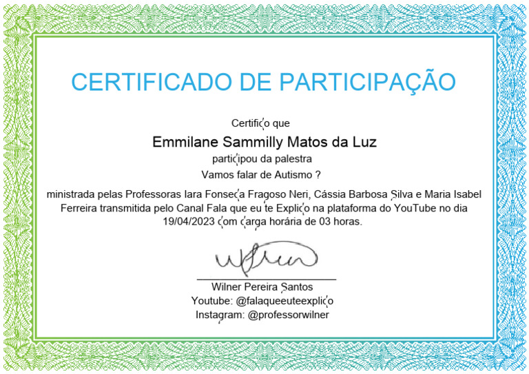 Certificado Do Tea | PDF
