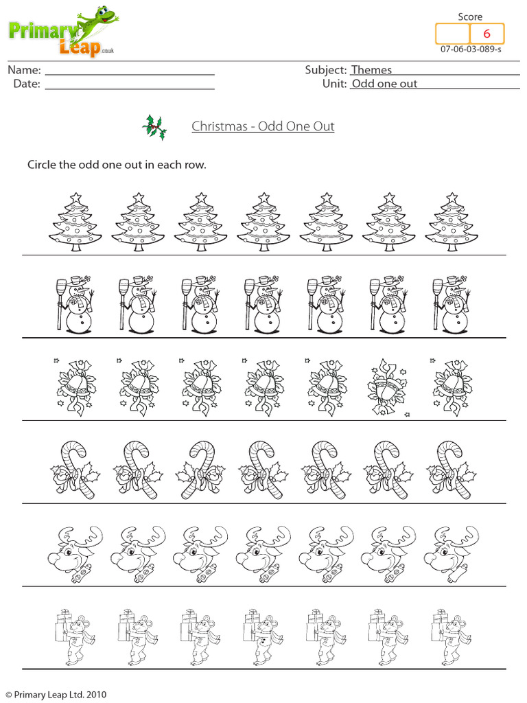Christmas Odd One Out Q | PDF