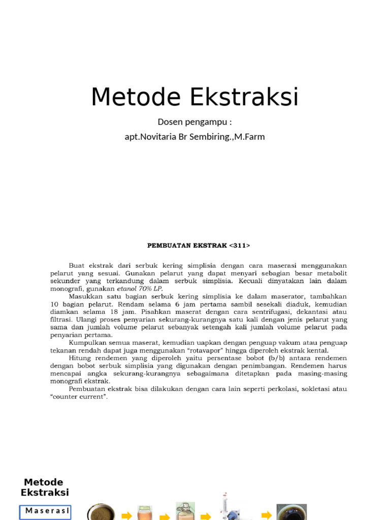 Ekstraksi | PDF