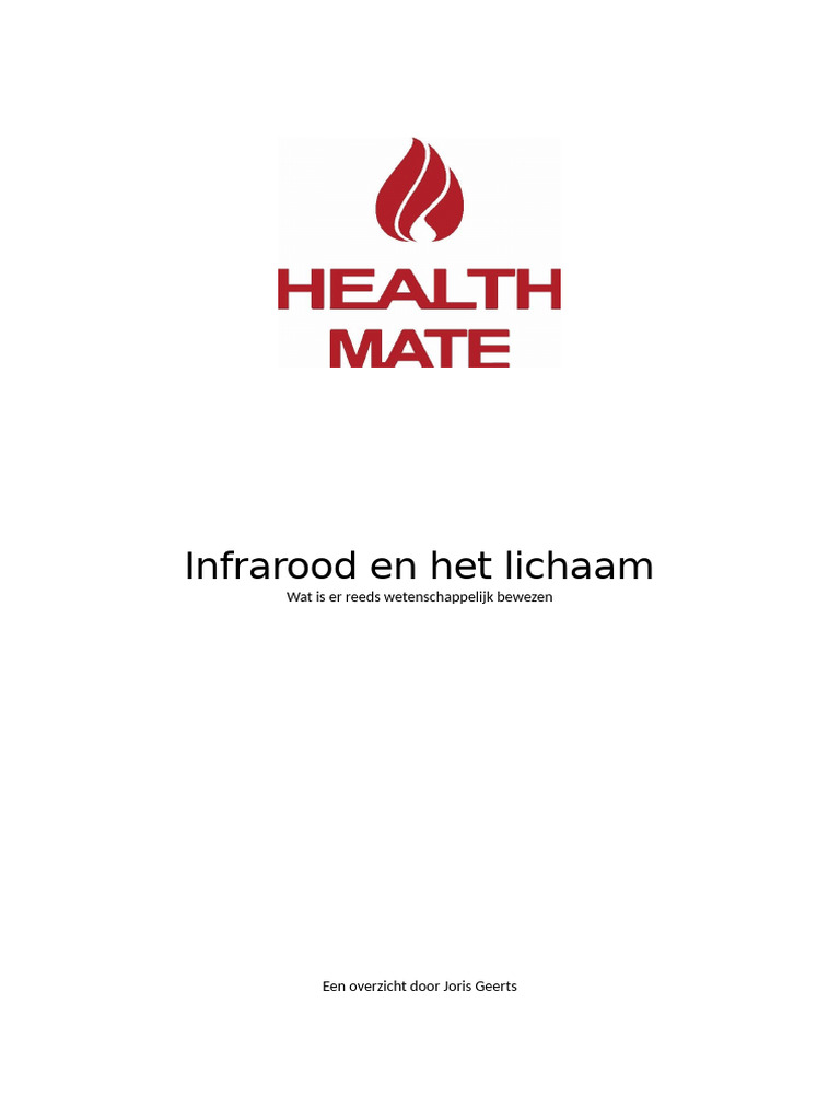 Infrarood en Het Lichaam | PDF