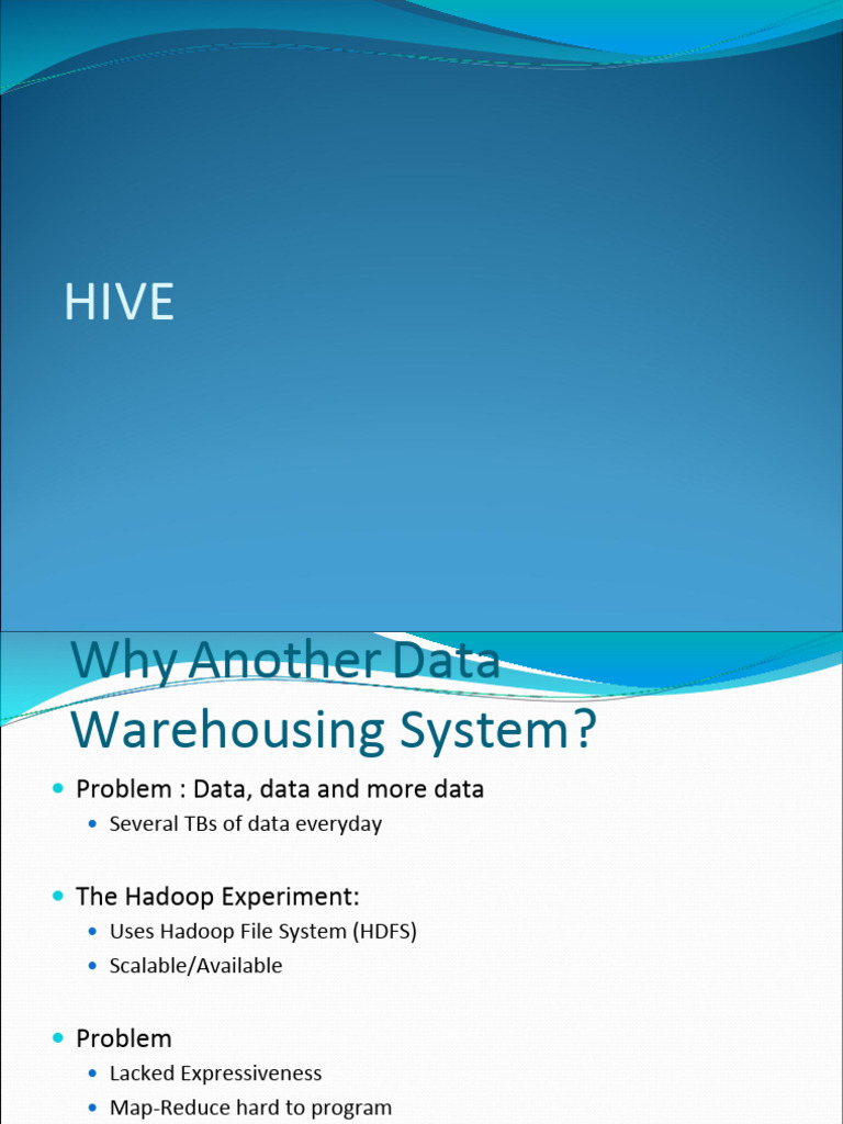 05b Hive | PDF | Computer Programming | Data