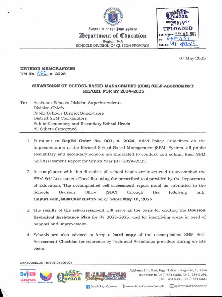 DM 402, S. 2025-SBM | PDF