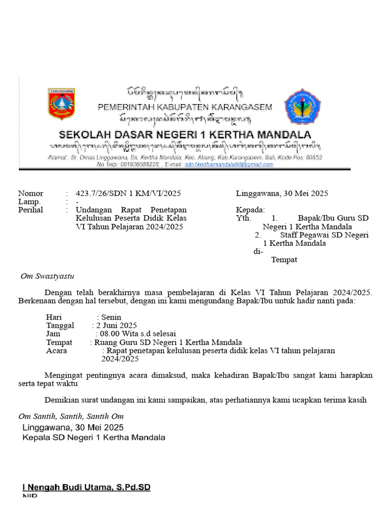 I Nengah Budi Utama_1 Kertha Mandala_Admin Kelulu… | PDF