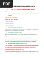 Environmental Literacy Notes | PDF | Waste | Waste Management