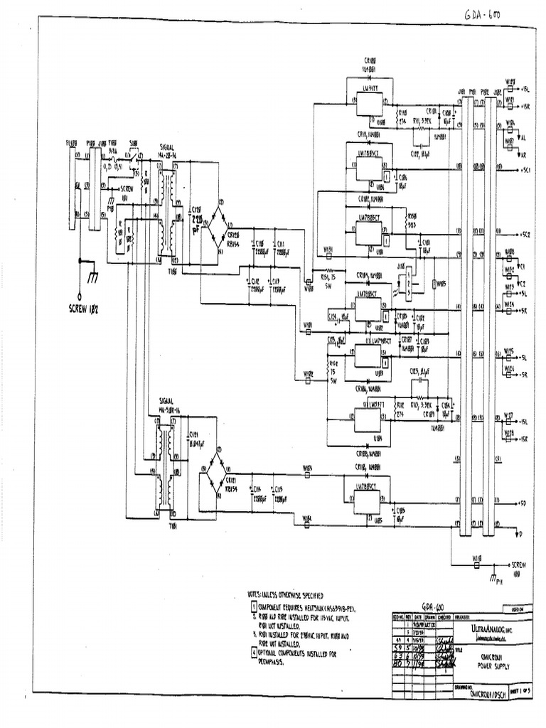 Adcom GDA 600 Schematic | PDF