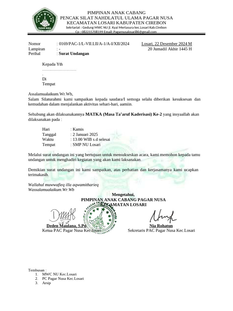 Fiks 0169 Undangan Matka | PDF