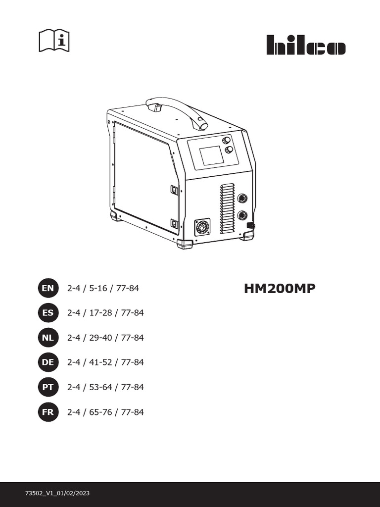 Hilco HM200MP Welding Machine Manual | PDF | Welding | Construction
