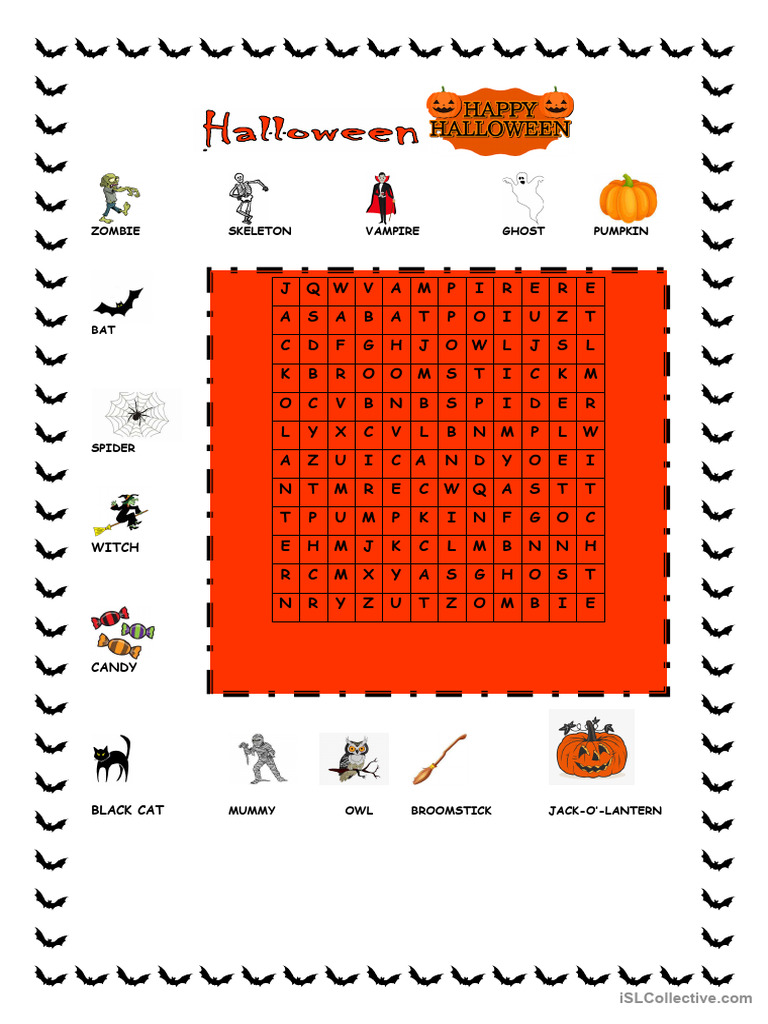 Halloween Word Search and Cryptogram | PDF | Halloween | Autumn Festivals