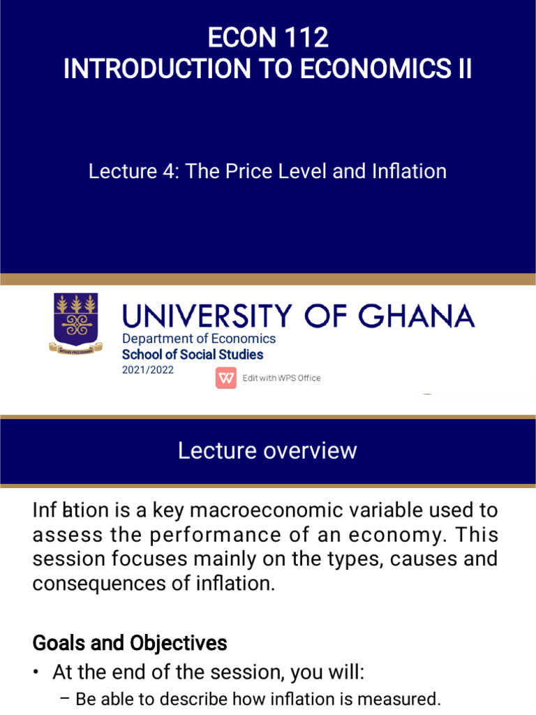 ECON 102 Lecture 4 - CPI and Inflation | PDF | Cost Of Living ...