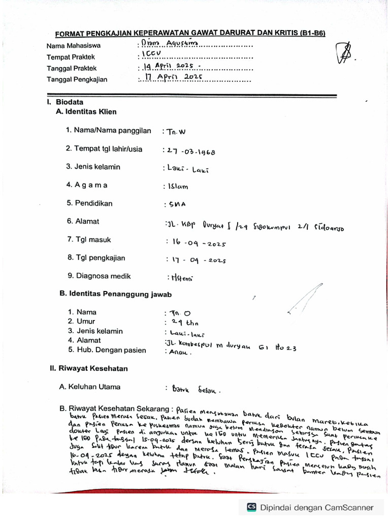 Askep Iccu Diana Agustina | PDF