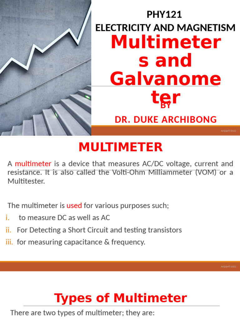 PHY121 - Multimeters and Galvanometer | PDF | Physical Quantities | Electricity