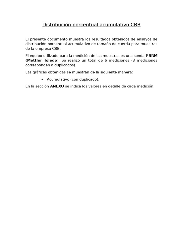 Informe Acumulativo CBB | PDF