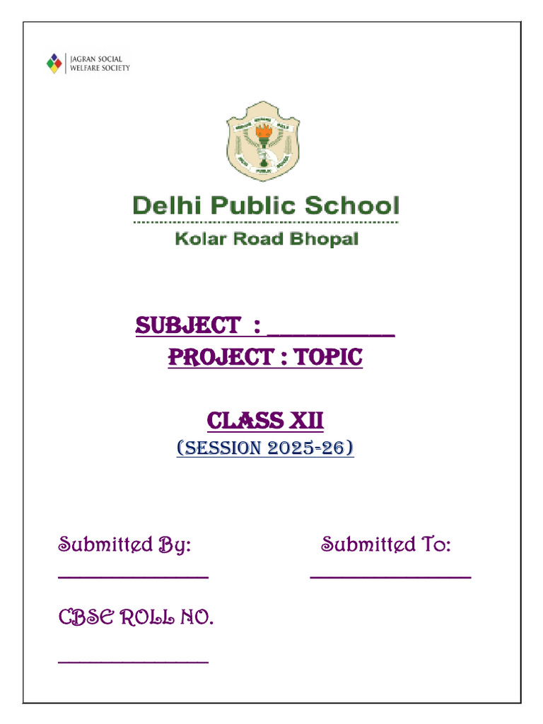 Class 12th Project - Certificate | PDF